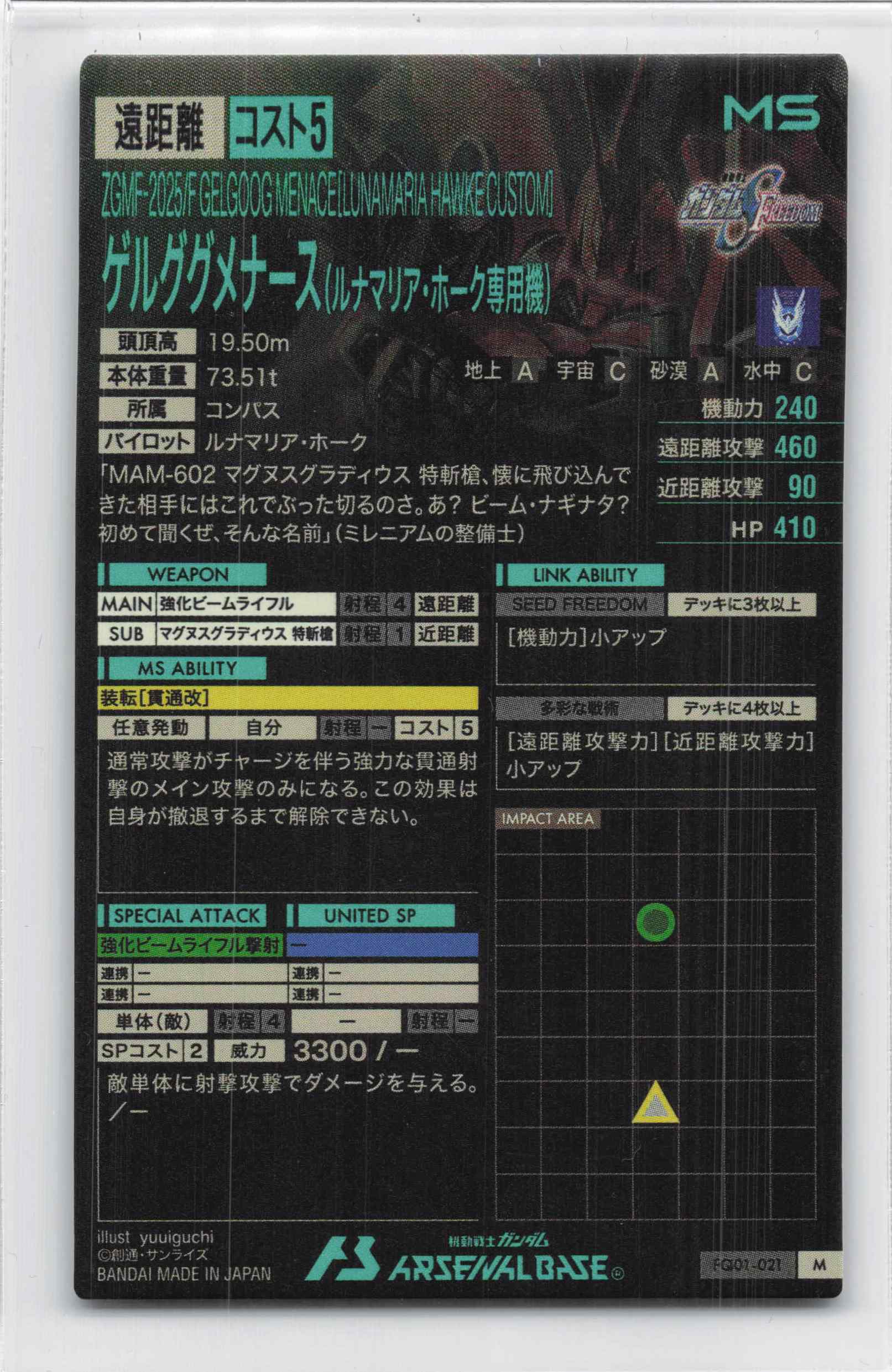 ガンダムアーセナルベース (FQ01)FORSQUAD SEASON:01 ゲルググメナース[ルナマリア・ホーク専用機](Mレア) 21 | まんだらけ Mandarake