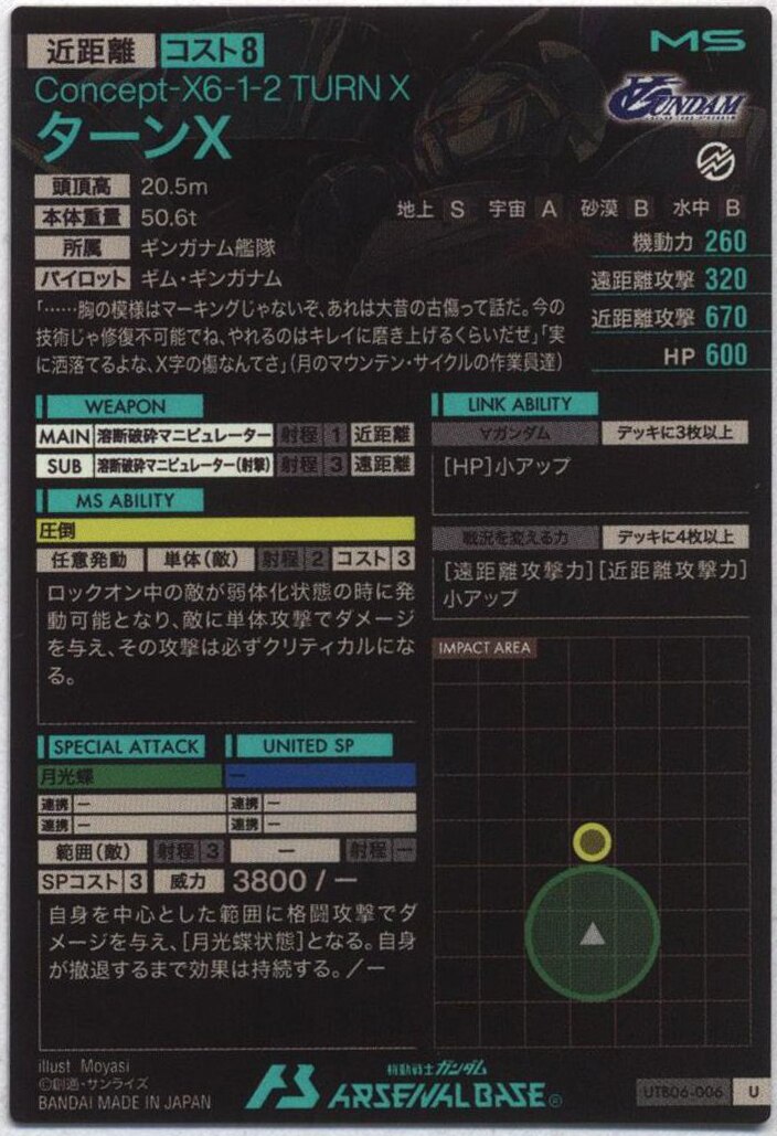 Gundam Arsenal Base (UTB06) UNITRIBE SEASON:06 Turn X (U Rare) 6 | Mandarake Online Shop