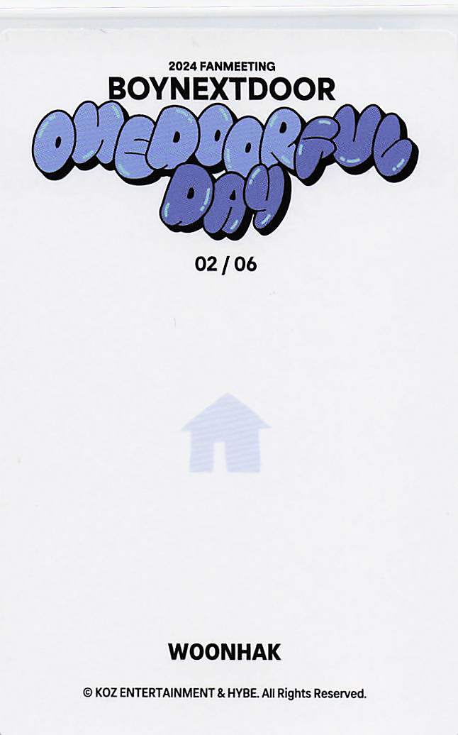 BOYNEXTDOOR WOONHAK ONEDOORful Day 2/6 | まんだらけ Mandarake