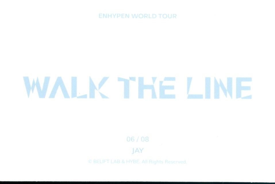 ENHYPEN JAY 2024 WALK THE LINE 6/8 | まんだらけ Mandarake
