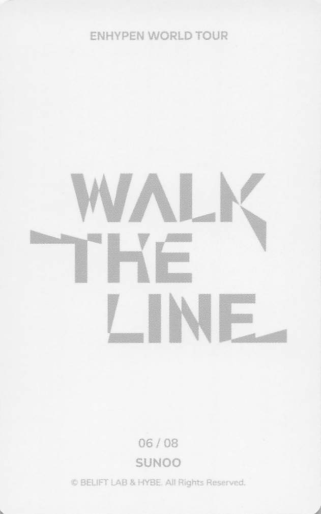 ENHYPEN SUNOO 2024 WALK THE LINE 6/8 | まんだらけ Mandarake