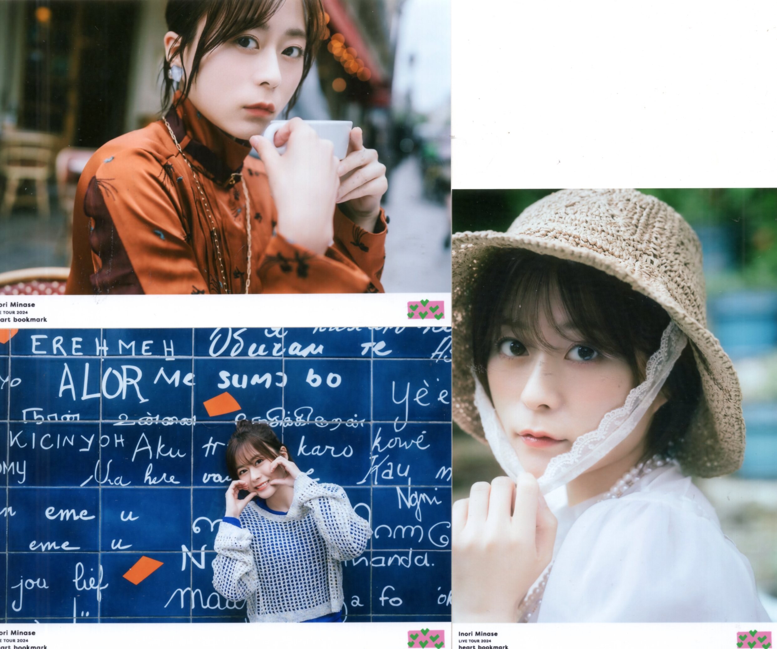 Inori Minase LIVE TOUR 2024 heart bookmark 水瀬いのり 生写真3枚セット B | まんだらけ Mandarake