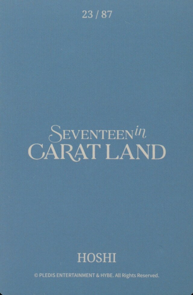 SEVENTEEN HOSHI 2024 CARAT LAND 23/87 | まんだらけ Mandarake
