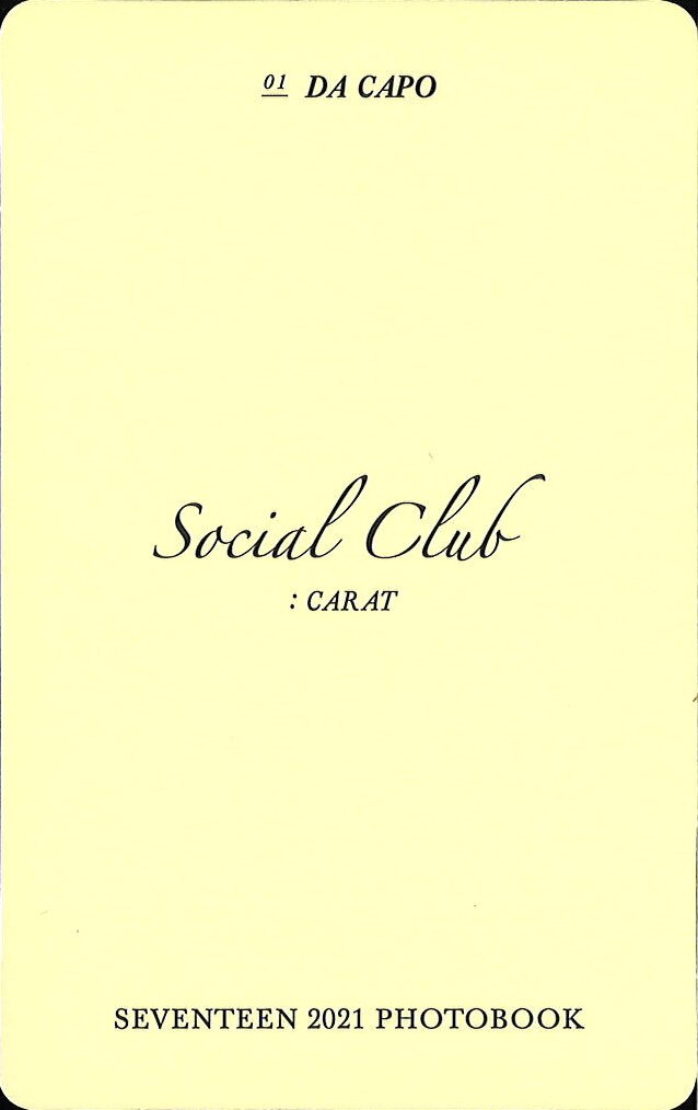 SEVENTEEN JEONGHAN 2021 Social Club:CARAT トレーディングカード DA CAPO | まんだらけ Mandarake