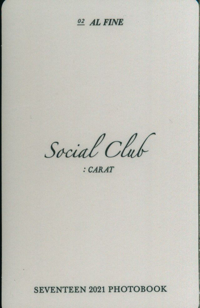 SEVENTEEN 2021 Social Club:CARAT DK トレーディングカード AL FINE | まんだらけ Mandarake