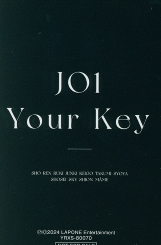 JO1 JO1盤 豆原一成 Your Key | まんだらけ Mandarake