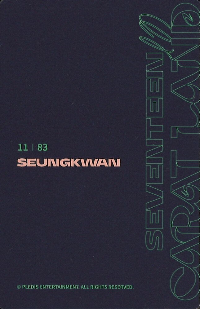 SEVENTEEN SEUNGKWAN 2022 6th FANMEETING CARAT LAND トレーディングカード 11 | まんだらけ Mandarake