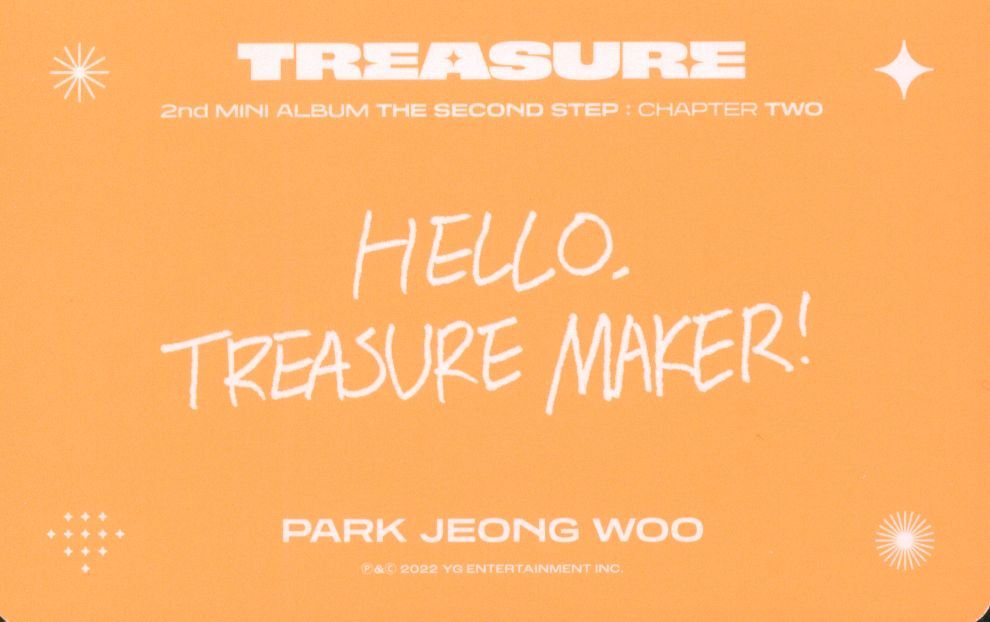 TREASURE DEEP BLUE ver. JEONGWOO 2)THE SECOND STEP:CHAPTER TWO B | まんだらけ Mandarake