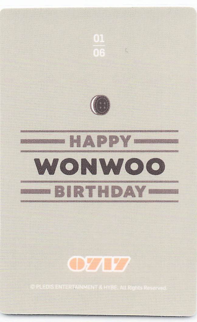 SEVENTEEN VER.2 WONWOO HAPPY WONWOO DAY BIRTHDAY PACKAGE 1/6 | まんだらけ Mandarake
