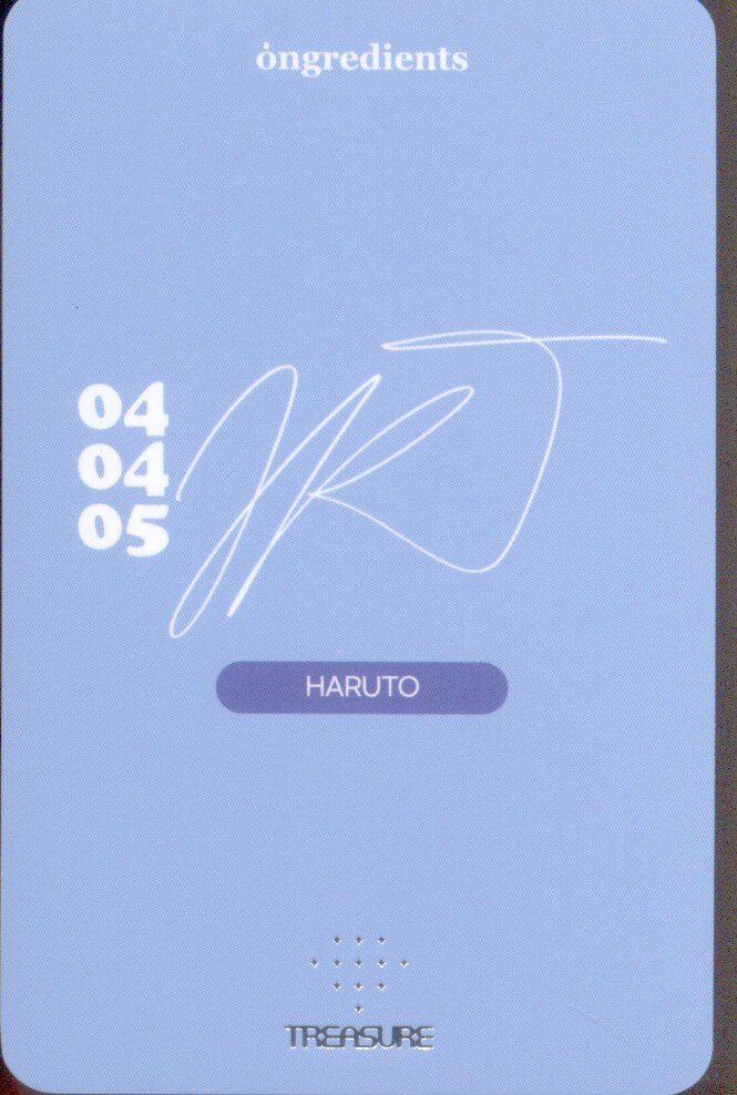 TREASURE HARUTO ongredients×TREASURE 第1弾 | まんだらけ Mandarake