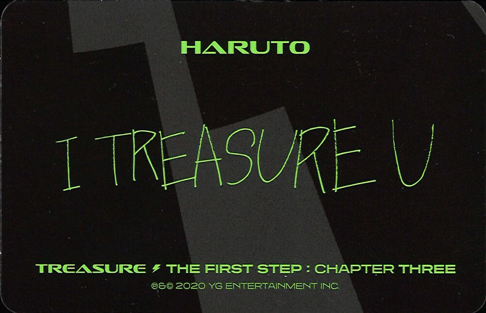 TREASURE HARUTO 3)THE FIRST STEP:CHAPTER THREE BLACK ver. トレーディングカード セルフィー *イタミ | まんだらけ Mandarake