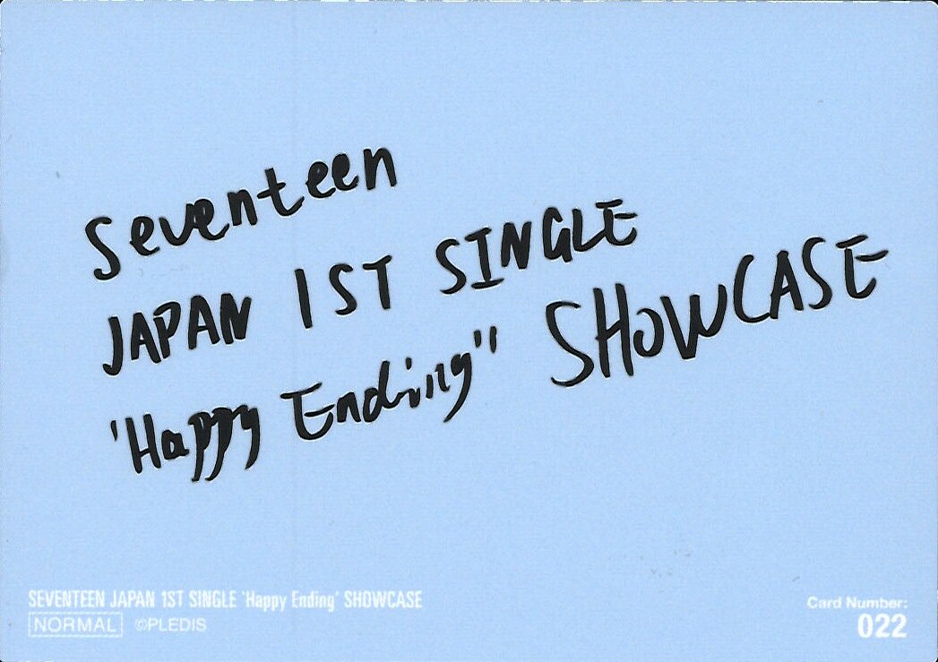 SEVENTEEN THE8 2019 Happy Ending SHOWCASE 22 | まんだらけ Mandarake