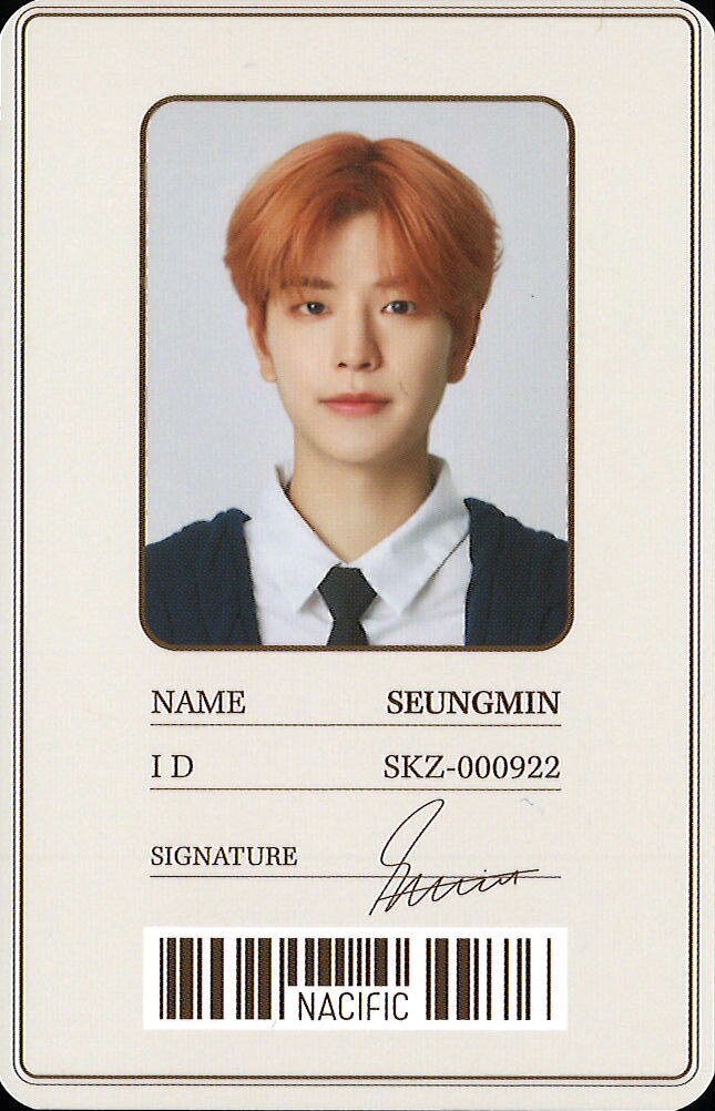StrayKids WAVE22 Seungmin NACIFICコラボ 両面ID | まんだらけ Mandarake
