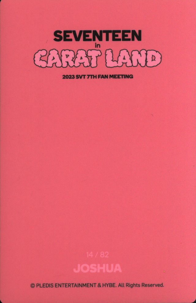 SEVENTEEN JOSHUA CARAT LAND 2023 14/82 | まんだらけ Mandarake