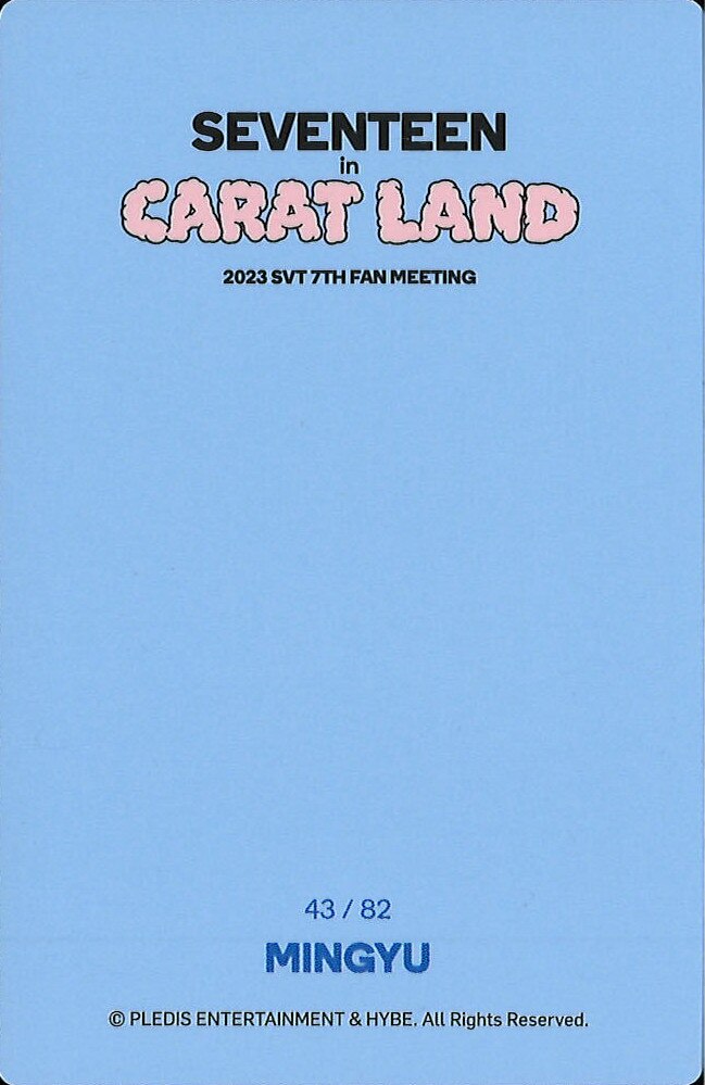 SEVENTEEN MINGYU CARAT LAND 2023 43/82 | まんだらけ Mandarake